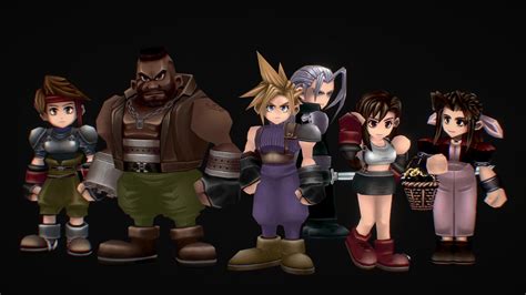 Final Fantasy 7 Chibi Download Free 3d Model By Ninostyle 0153dad Sketchfab