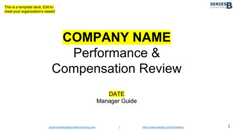 Performance And Compensation Review Template — People Leader Accelerator