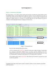 Lab Assignment Docx Lab Assignment Project Introduction To Wireshark By Using Packets