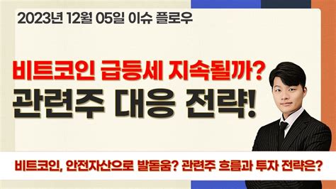 비트코인 급등세 지속될까관련주 대응 전략 Youtube
