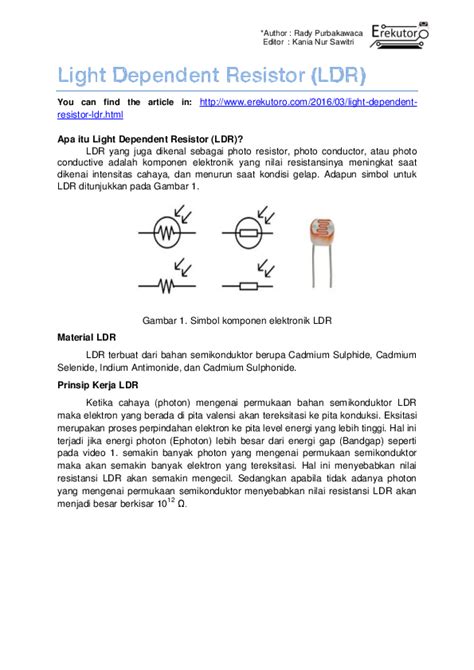 Pdf Light Dependent Resistor Ldr