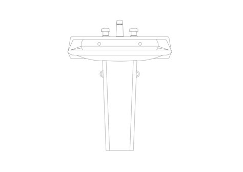Free Sink Elevation Cad Block Dwg Dxf Pdf Format Freecads