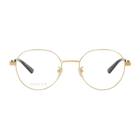 Armação Gucci Gg1607ok 003 Em Metal Dourado Com Design Elegante E