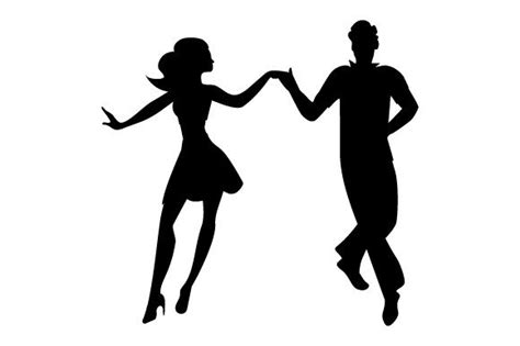 Couple Dancing Salsa Silhouette Pose 1 Svg Cut File By Creative