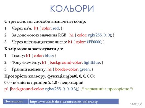 Область застосування Css Способи використання в Html документі