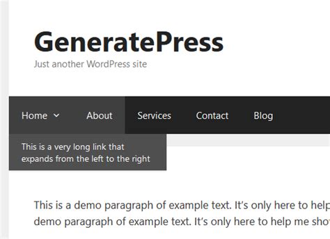 Primary And Secondary Navigation In Generatepress Pressuser