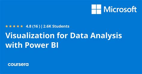 Visualization For Data Analysis With Power Bi Coursera