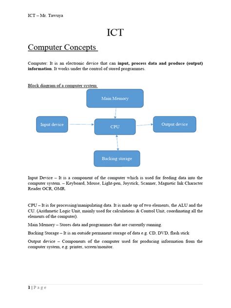 computer concepts information it works under the control of stored