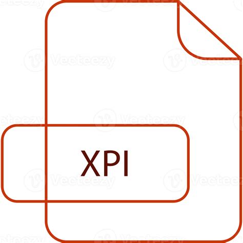 Xpi File Extension Icon Raw Thicker Outline 57325446 Png