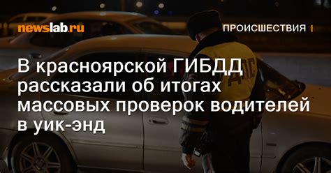 В красноярской ГИБДД рассказали об итогах массовых проверок водителей в уик энд Происшествия