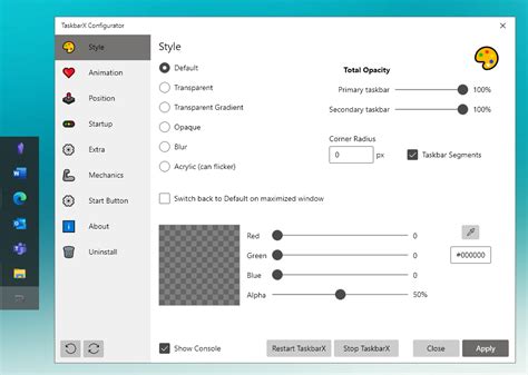 Blur Taskbar Segments Enabled Hides The Clock And Battery Percentage · Issue 995
