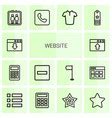 Web Button Set In Four Colours With Icons Vector Image