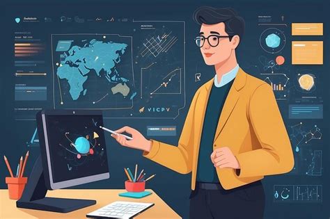 Premium Photo Illustration Of A Teacher Using Ai Algorithms For