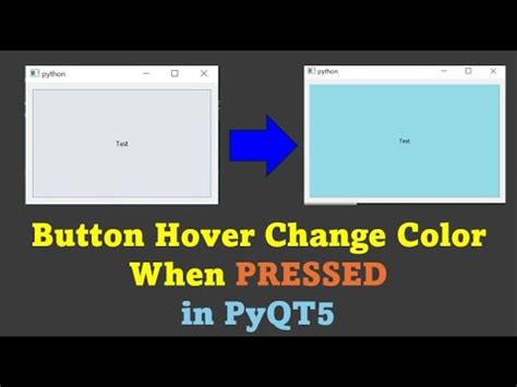 Button Change Color When Hover Pressed PyQt Python YouTube
