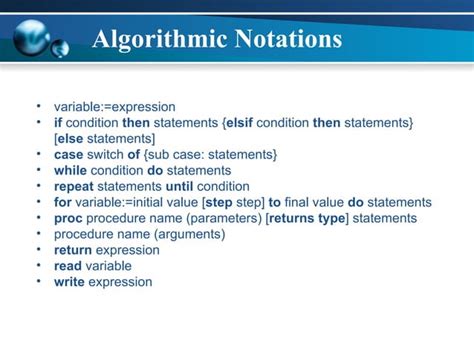 Algorithmic Notations PPT