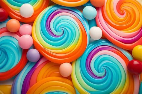 Premium Ai Image Top View Of Lollipops Bottom Clear Frame Background