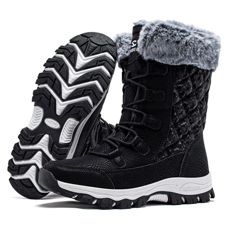 Hobibear Womens Snow Boots Waterproof Slip Resistant Anti Slip Cold