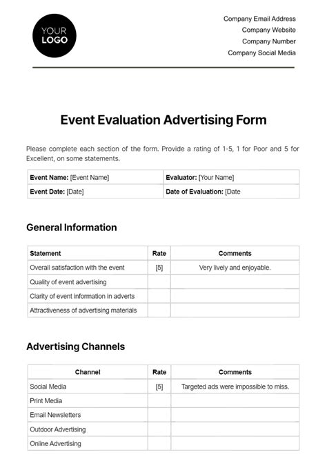 Free Event Form Templates To Edit Online