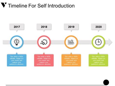 Timeline For Self Introduction Presentation Ideas Powerpoint Presentation Templates Ppt