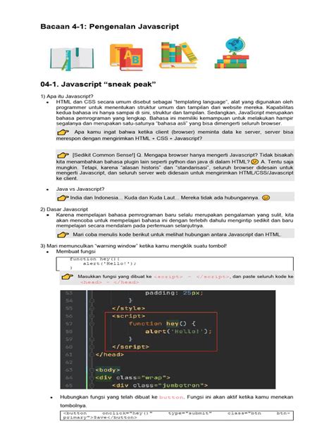 Bacaan 4 1 Pengenalan Javascript Pdf
