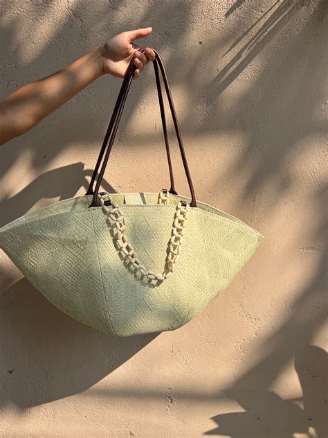 Large Basket Bag In Sampaguita