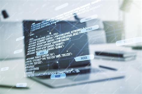 Premium Photo Abstract Creative Coding Illustration On Modern Computer Background Software