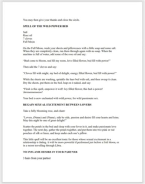 Erotic Spell Sex Spell Love Spell Book Of Shadows Pages Lust Etsy