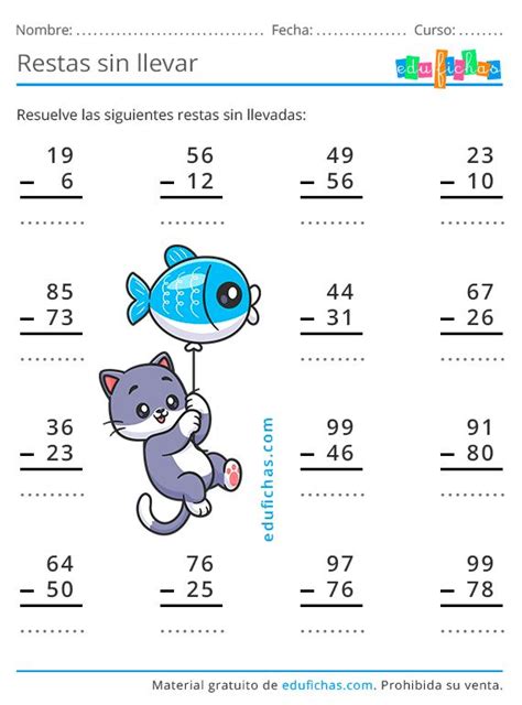 Sumas Y Restas Dos Cifras Sin Llevar
