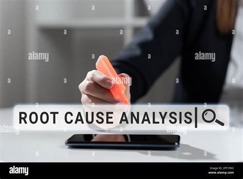 Hand Writing Sign Root Cause Analysis Word Written On Method Of Problem Solving Identify Fault
