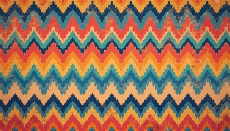 Colorful Zigzag Chevron Pattern Creates Vibrant Vintage Vibe Seamless Design Perfect For