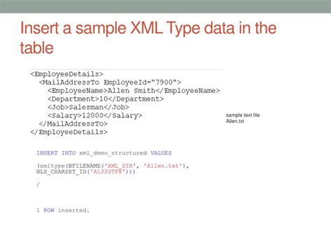 Ppt Xml Storage And Xpath Queries In Oracle Powerpoint Presentation