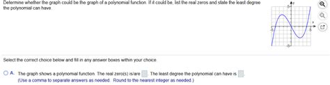 solved determine whether the graph could be the graph of a