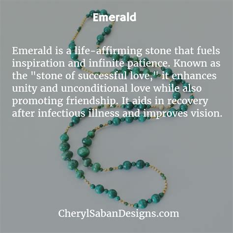 Learn About The Healing Properties Of Emerald Gemstonemeanings Gemstonejewelry Necklace