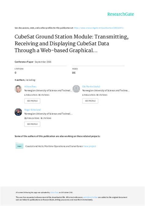 Pdf Cubesat Ground Station Module Transmitting Receiving And Displaying Cubesat Data Through