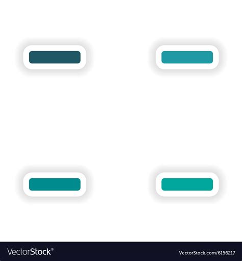 Assembly Realistic Sticker Design On Paper Minus Vector Image