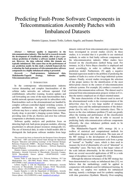 Pdf Predicting Fault Prone Software Components In Telecommunication Assembly Patches With