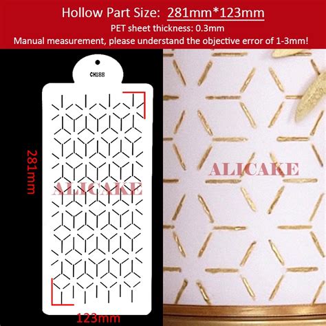 Cake Stencil Grass Shape Pattern Wedding Cake Decorating Plastic Lace