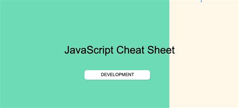 Javascript Cheat Sheet Coursera