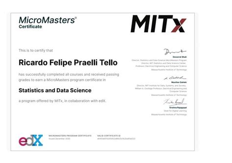 Micromasters In Statistics And Data Science Credential Ppt