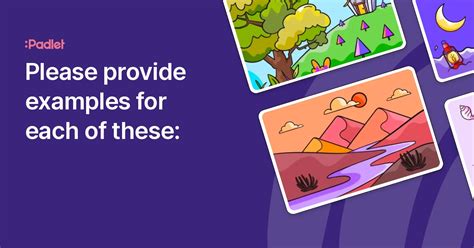 Please Provide Examples For Each Of These