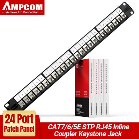 AMPCOM Patch Panel Port Patch Panel Pass Through RJ Shielded