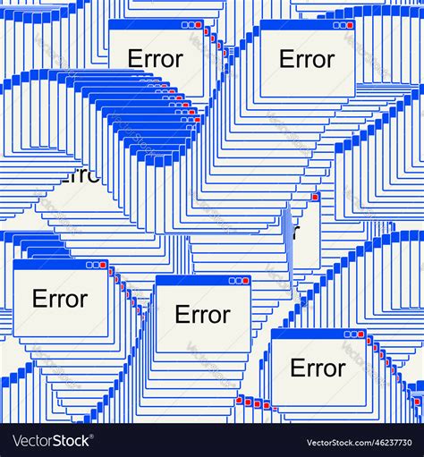 Error Window Interface Pattern Seamless Windows Vector Image