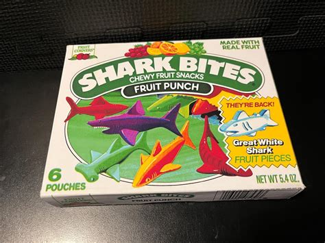 Shark Bites Fruit Snacks Great White Theyre Back Empty Custom