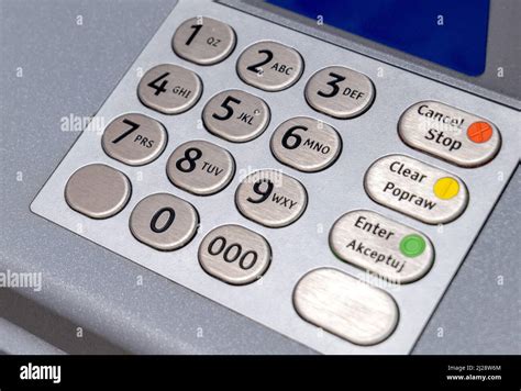 Simple Atm Keypad Pin Pad Keyboard Number Buttons Cash Machine Detail Closeup Nobody