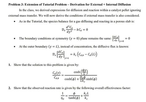 Solved Problem 3 Extension Of Tutorial Problem Derivation