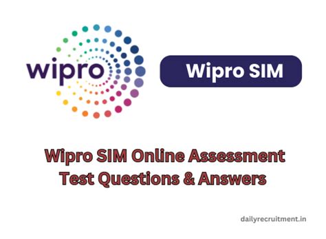 wipro sim online assessment test questions and answers get wipro sim
