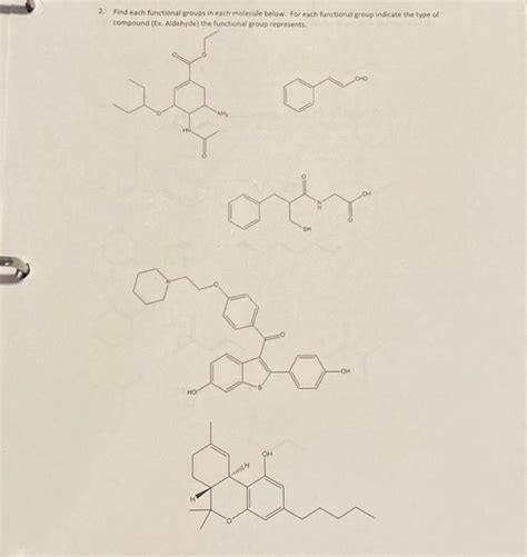 Solved Find Each Functional Groups In Each Molecule Chegg Com