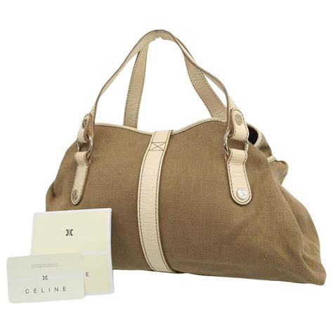 Céline Cabas Beige Cloth Ref 691191 Joli Closet