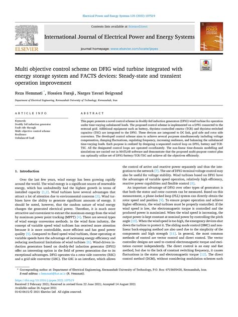 Multi Objective Control Scheme On Dfig Wind Turbine Integrated With Electrical Power And