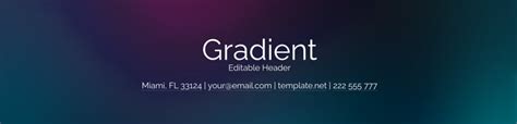Gradient Editable Header Template Edit Online And Download Example